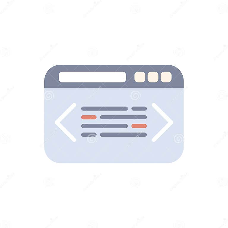 Web Development Programming Code Website Browser Software Icon Stock Illustration - Illustration ...
