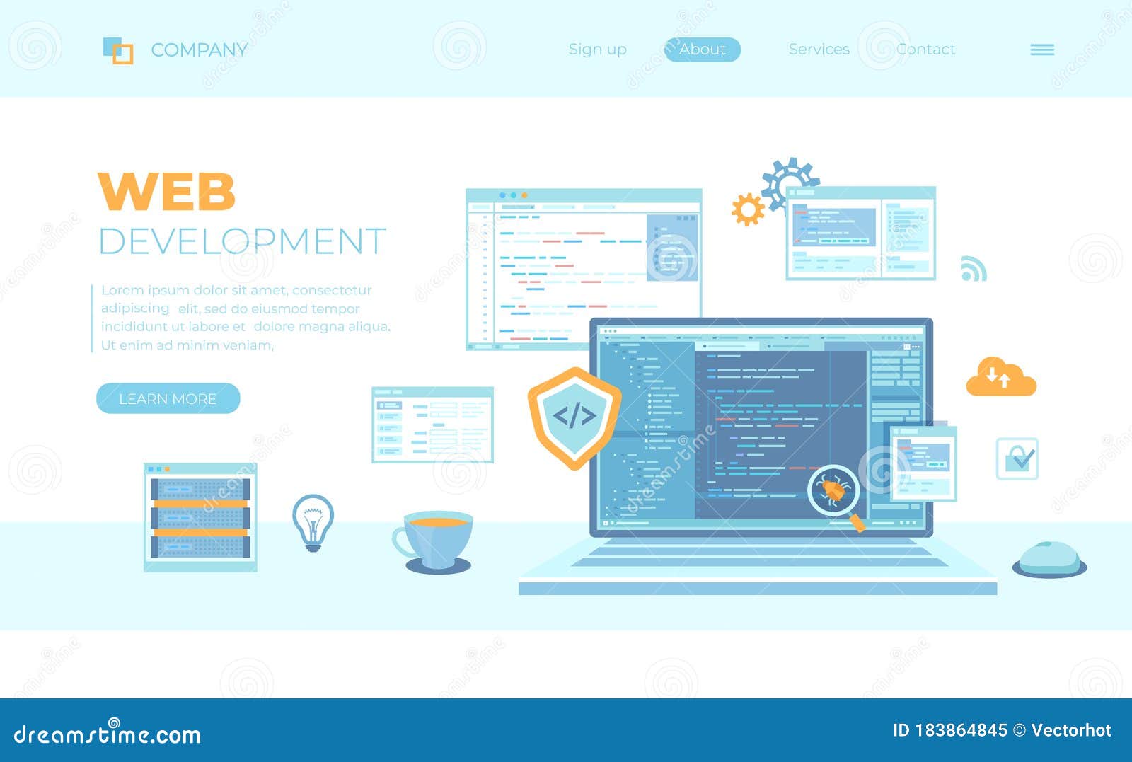 Web Development Programming Coding. Laptop With Program Code On The ... Web Development Programming Coding. Laptop With Program Code On The ...