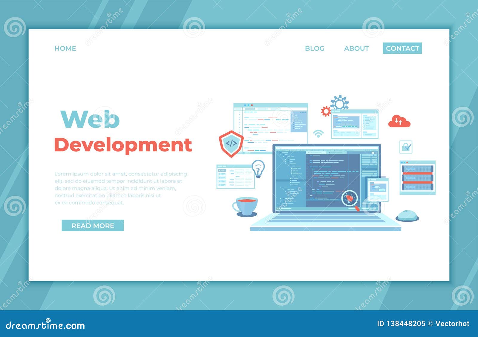 Web Development Programming Coding Laptop With Program Code On The