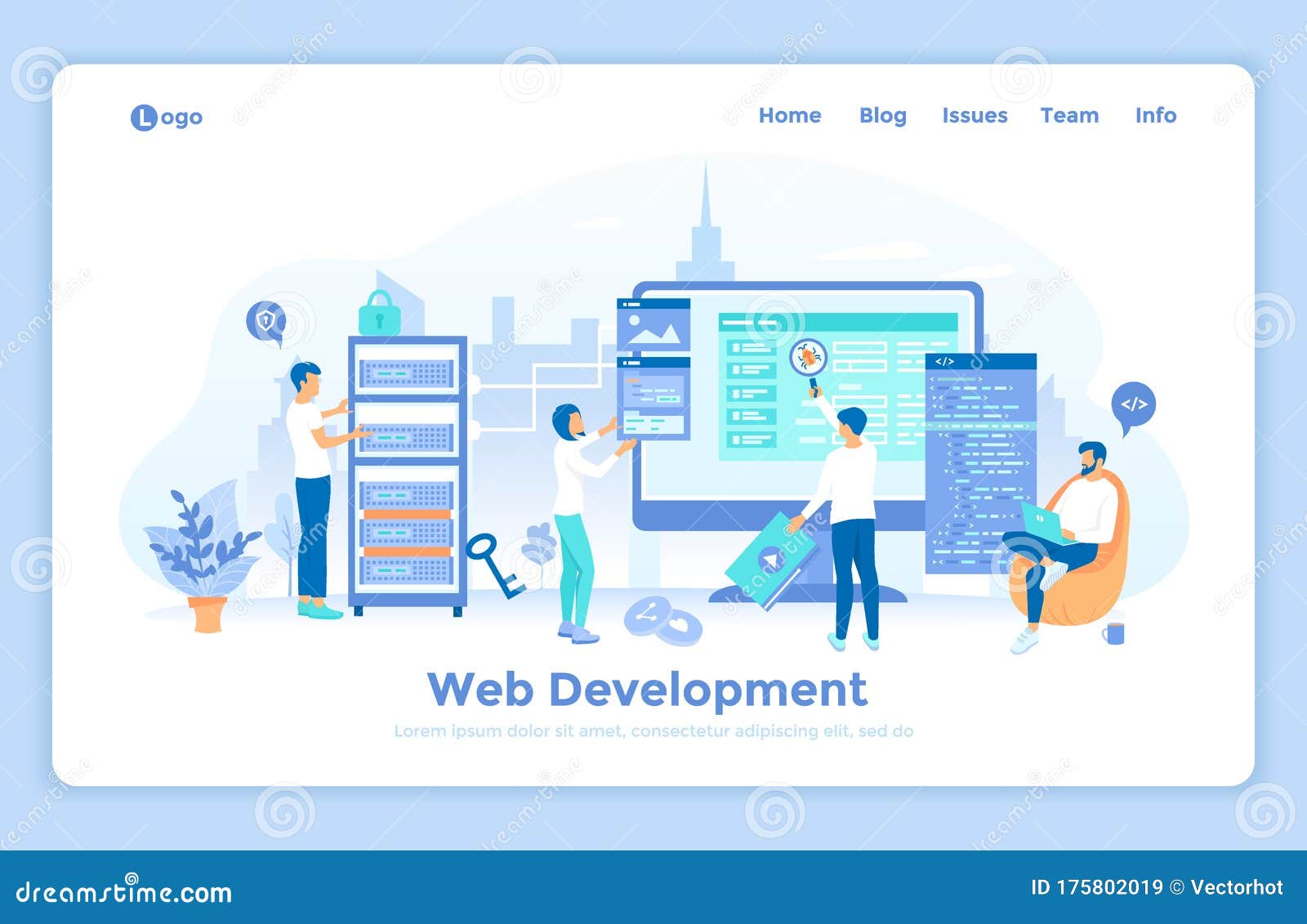 Web Development Programming Coding Programmers Team Are Working On A New Website Monitor