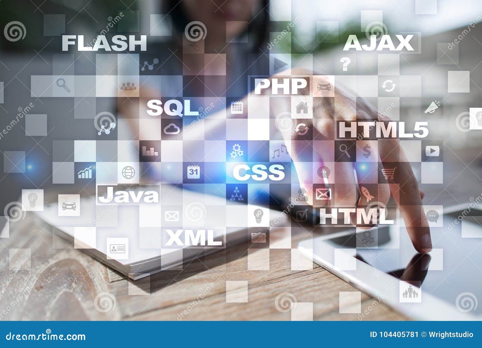 Web Development. Programming. Internet and Technology Concept. Stock Image - Image of mobile ...