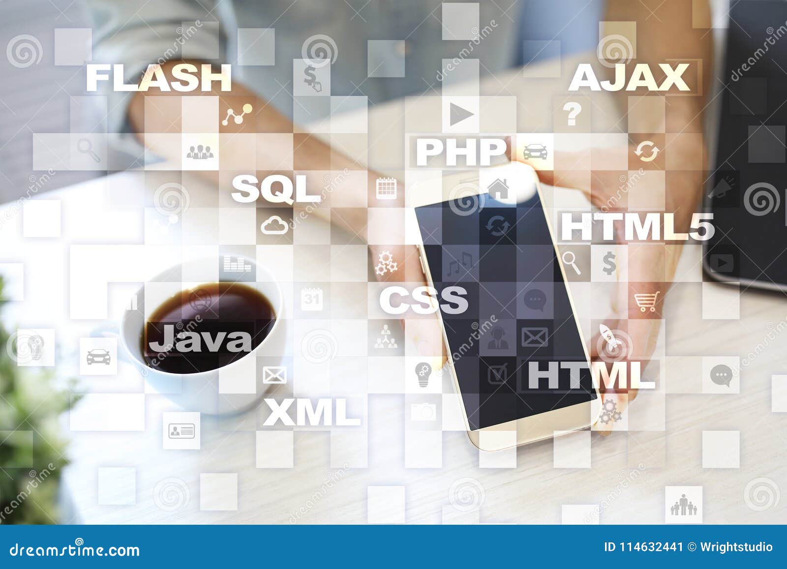 Web Development. Programming. Internet and Technology Concept. Stock Image - Image of internet ...