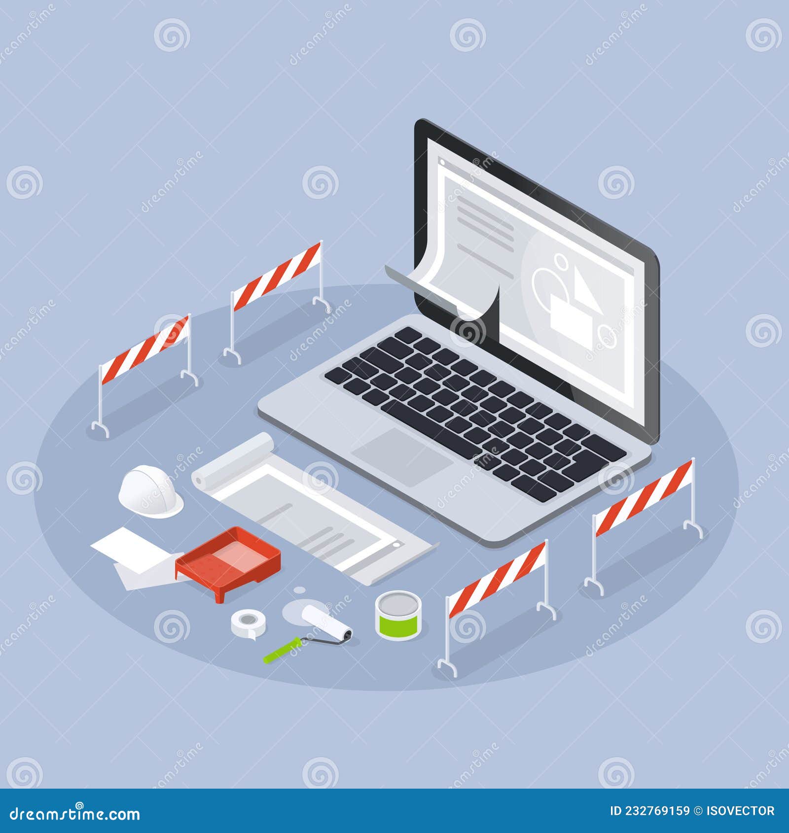 Web Development Programming Isometric Illustration Stock Vector ...