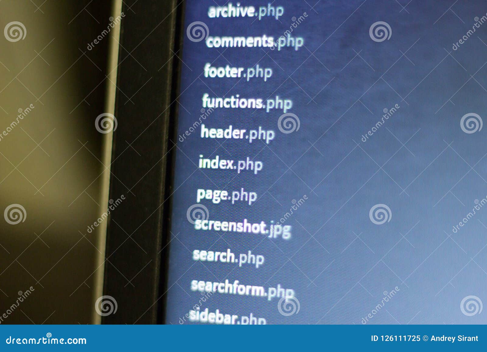 Web Development Project File System Php Scripts Dashboard Stock Image Image Of Programming