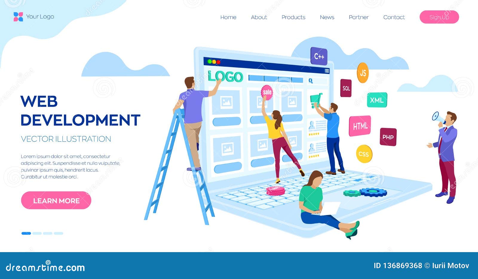 Web Development. Project Team of Engineers for Website Create. Webpage ...