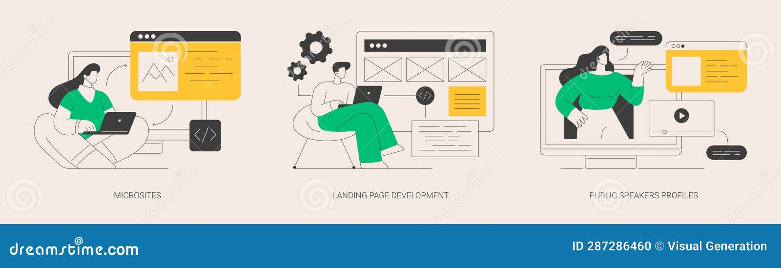 Web Development Service Abstract Concept Vector Illustrations. Stock ...