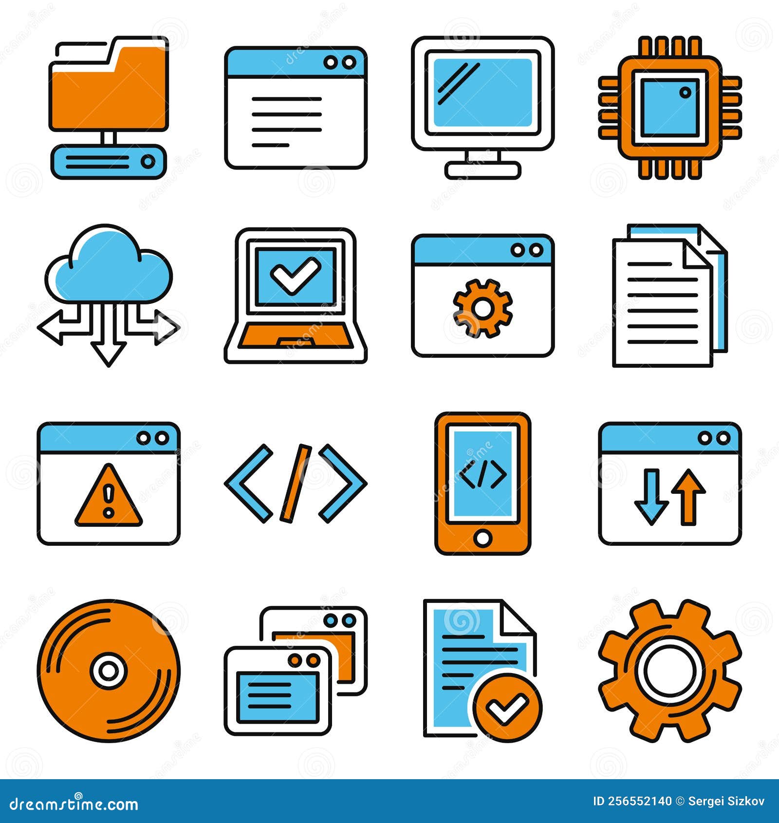 Web Development and Software Programming Icons Set. Vector Stock Vector ... Web Development and Software Programming Icons Set. Vector Stock Vector ...