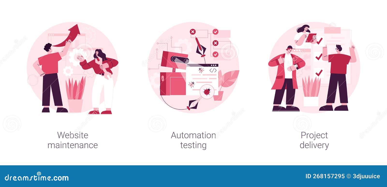 Web Development and Support Abstract Concept Vector Illustrations ...