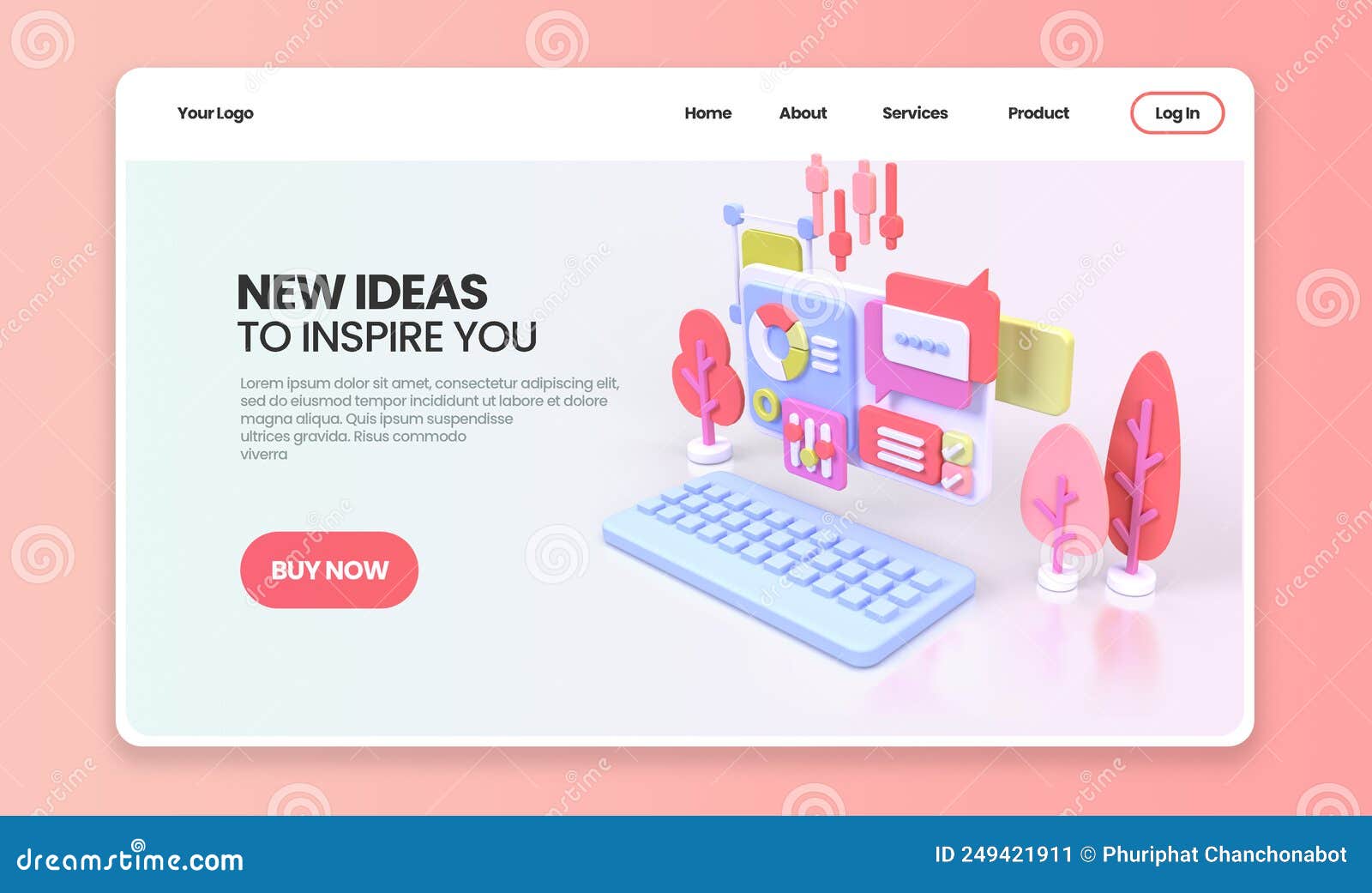 Web Development for UI UX Design Concept Illustration Landing Page ...