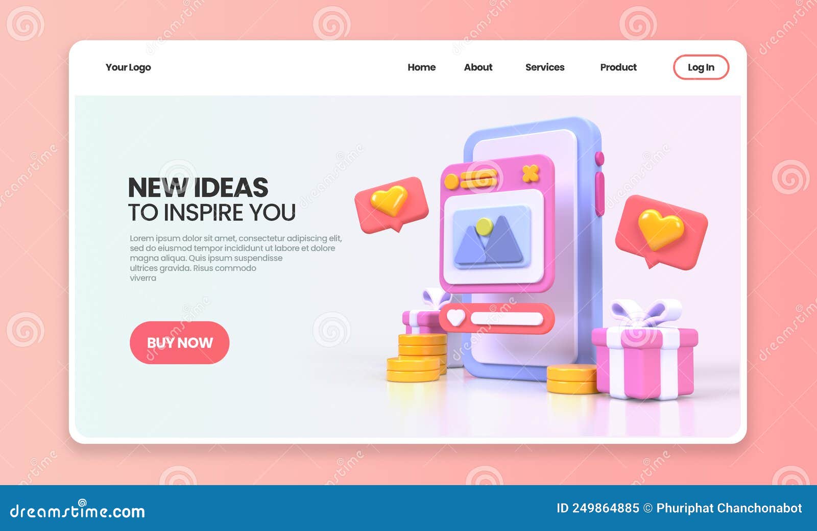 Web Development for UI UX Design Concept Illustration Landing Page ...