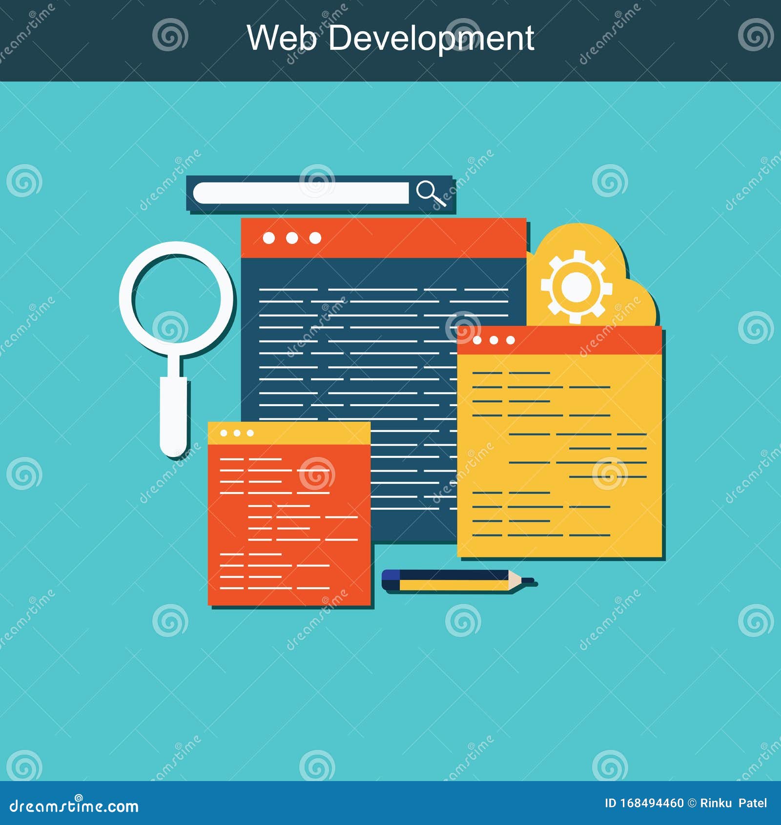 Web Development Vector Stock Concept Stock Illustration - Illustration ...