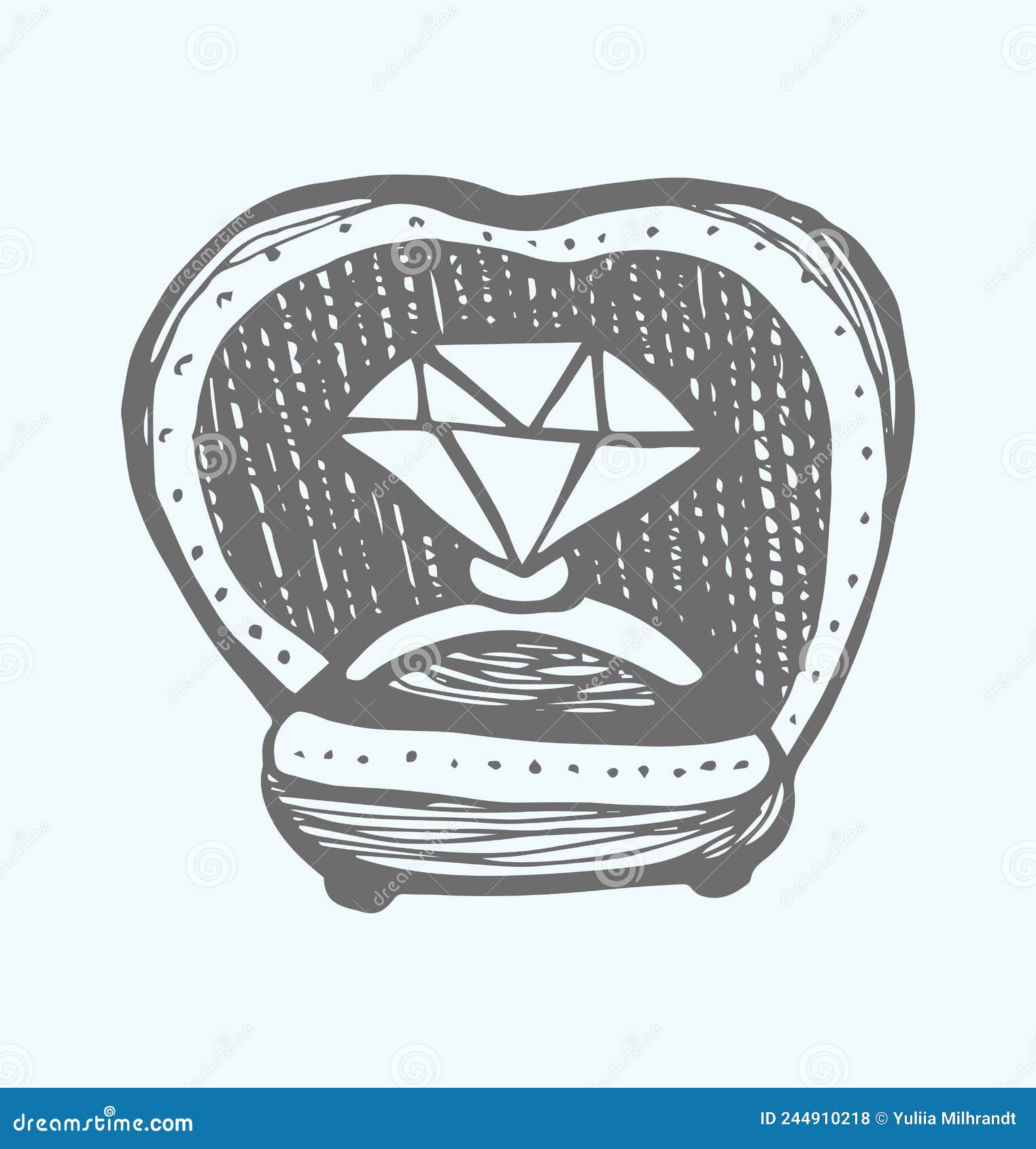 Diamond ring in a box stock illustration. Illustration of drawing ...