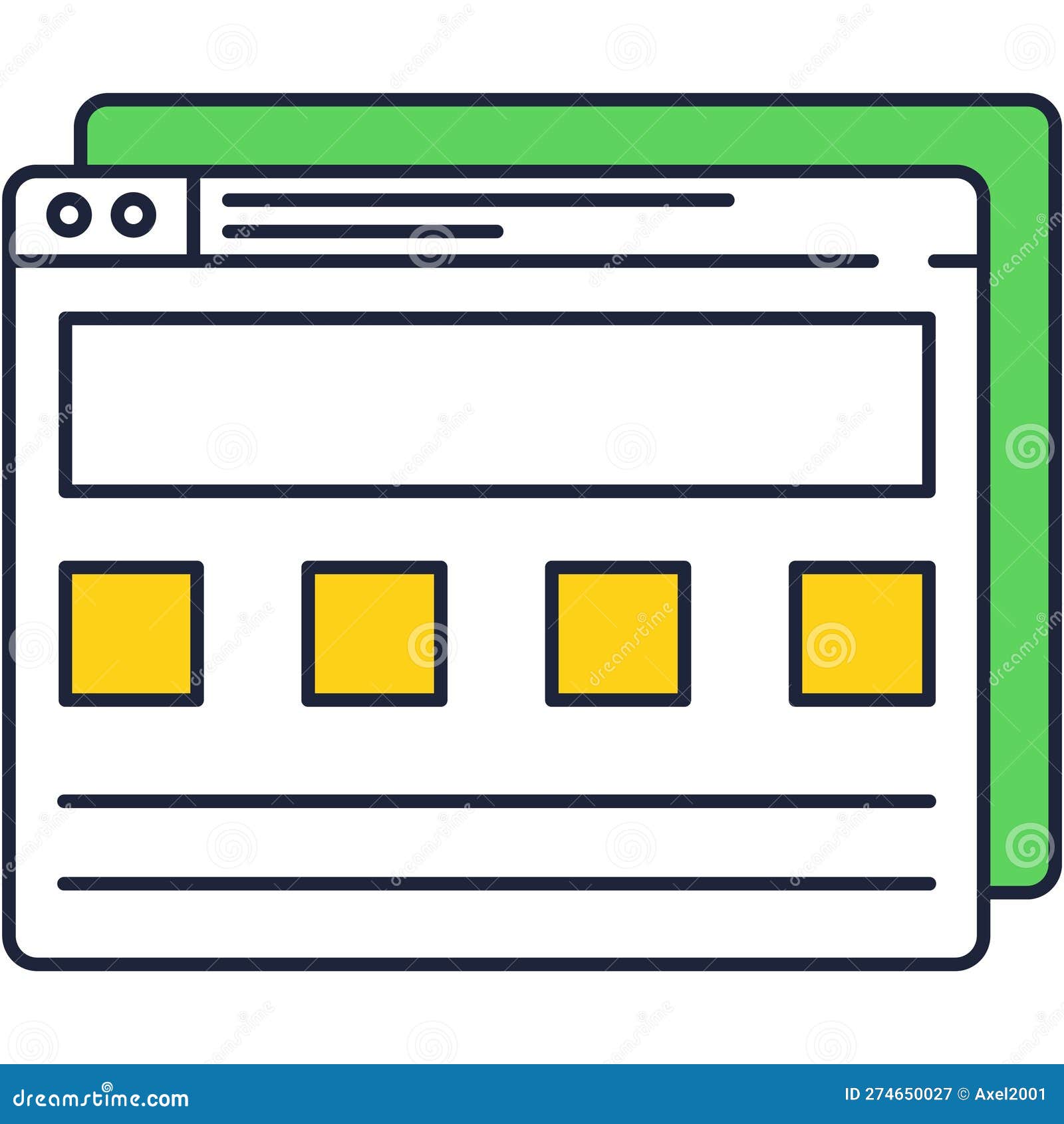 Web Digital Project Online Flat Icon Vector Stock Vector - Illustration ...