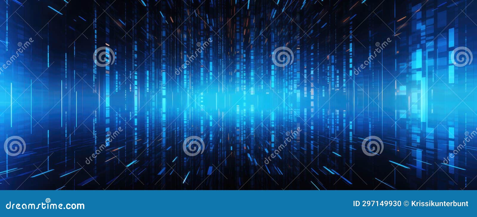 Web Digital Technology Blue Background AI Generated Stock Illustration ...