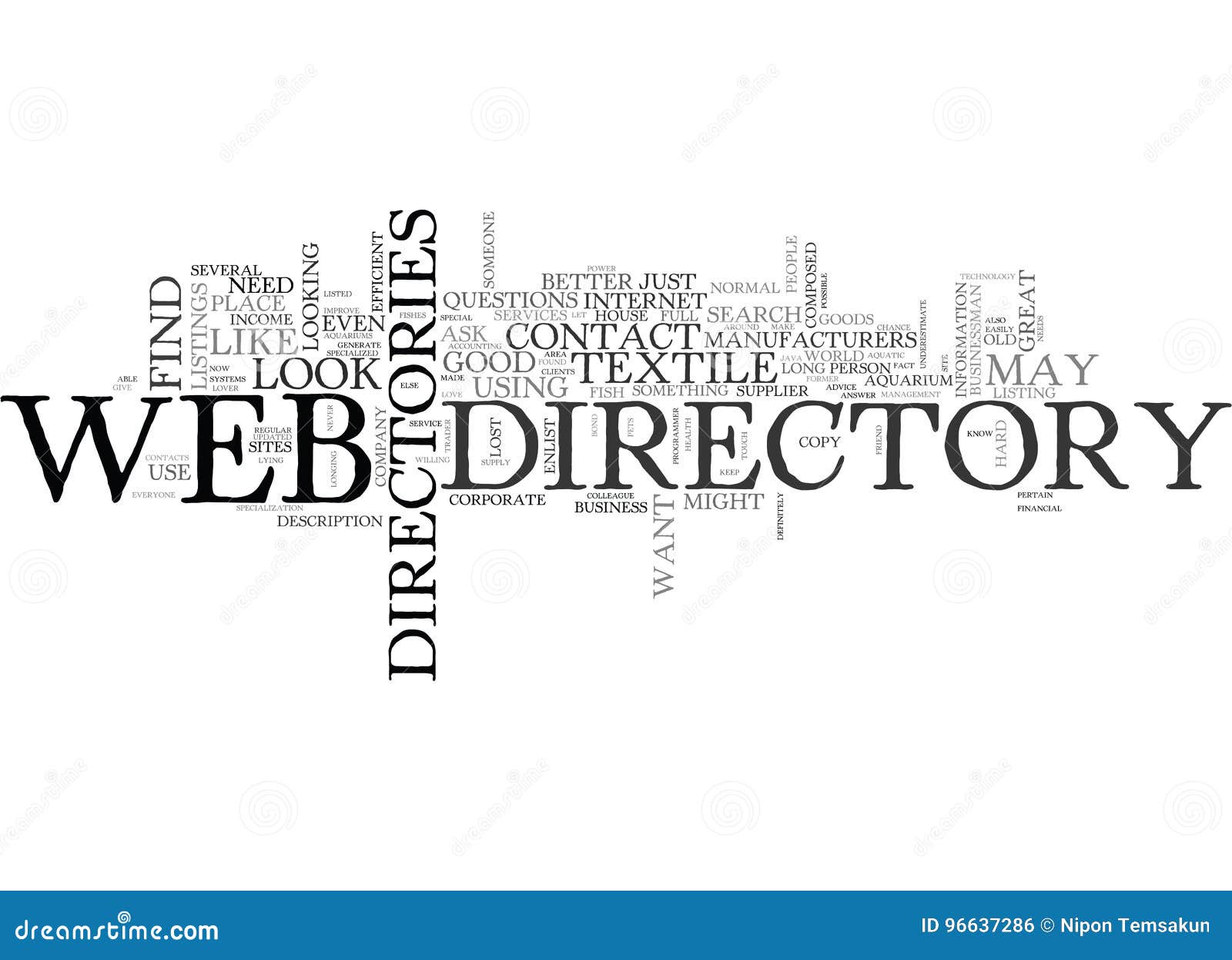 Web Directoriesword Cloud stock illustration. Illustration of black ...