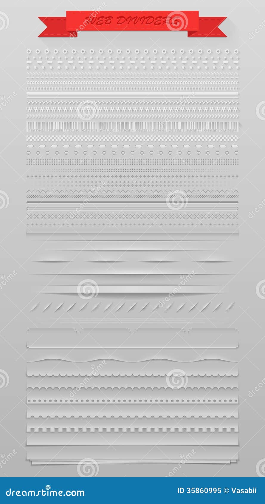 Web dividers stock vector. Illustration of flat, icon - 35860995