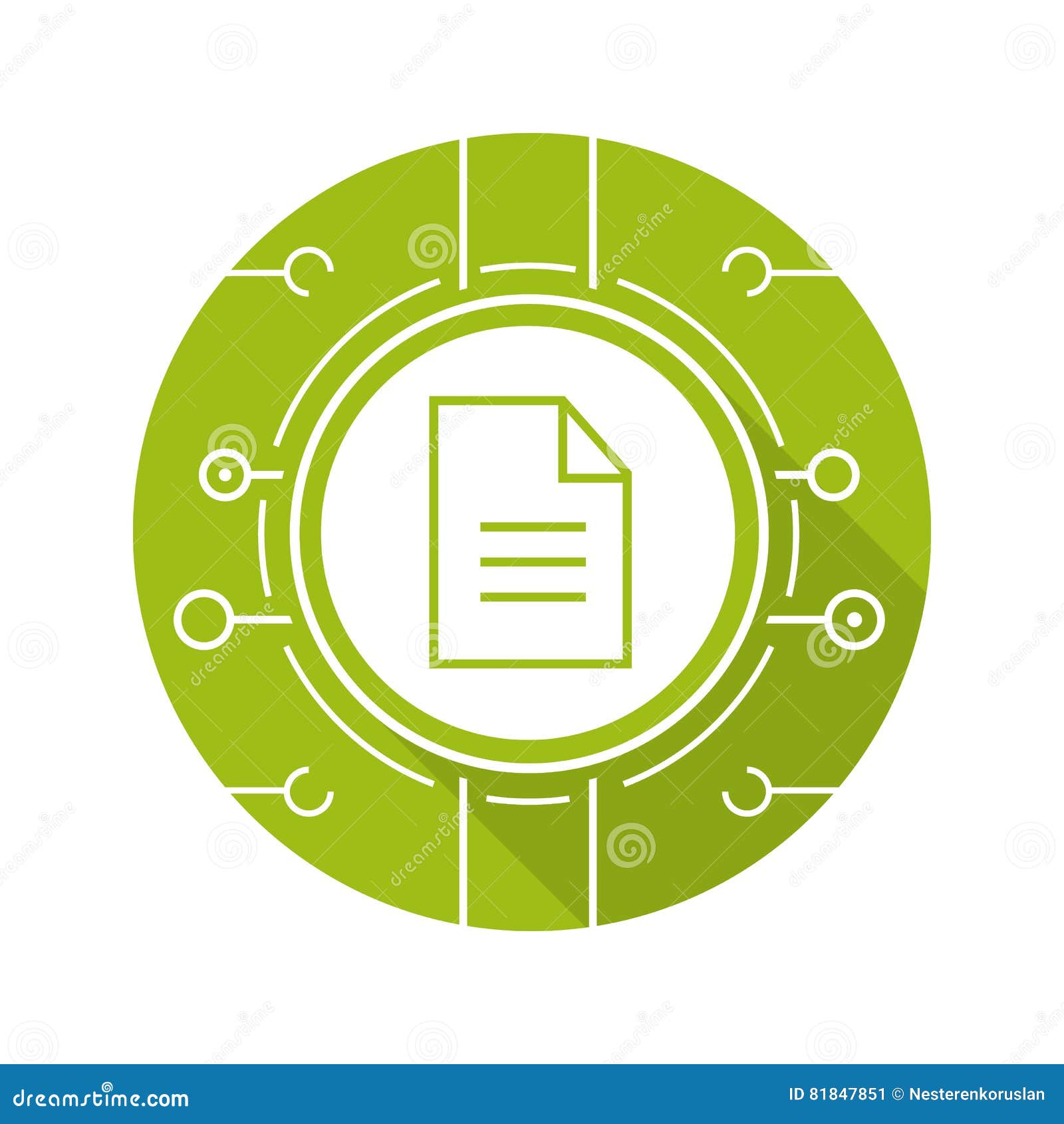 Web Document Flat Design Long Shadow Icon Stock Vector - Illustration ...