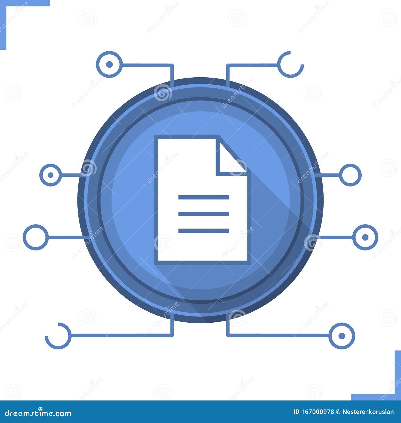 Web Document Flat Design Long Shadow Icon Stock Vector - Illustration ...