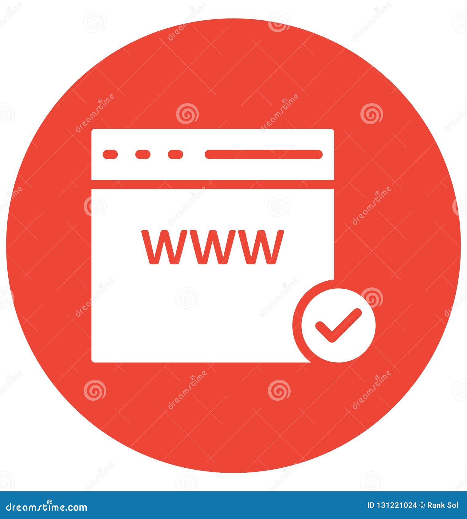 Web Domain, Check Mark Isolated Vector Icon that Can Be Very Easily ...