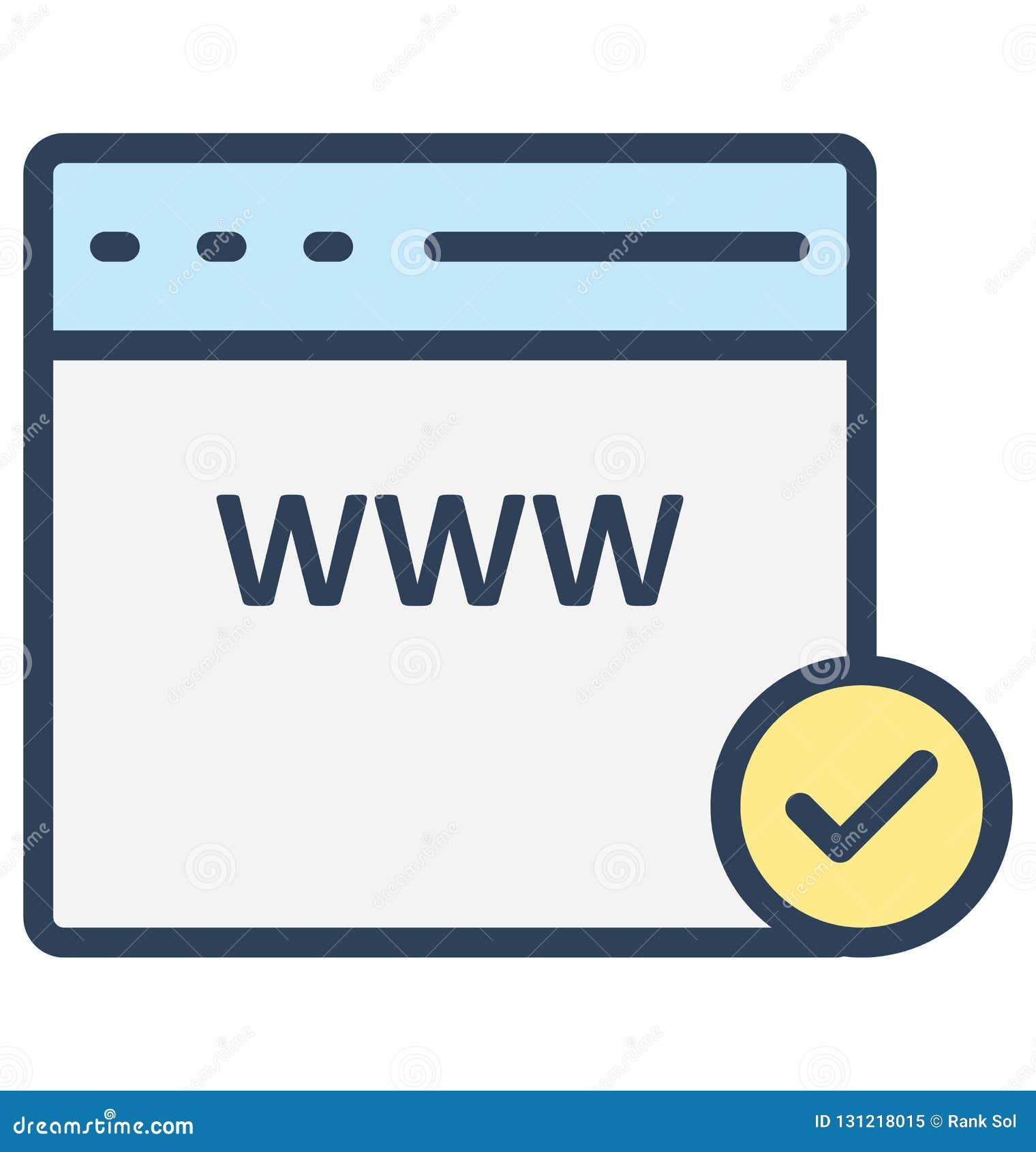 Web Domain, Check Mark Isolated Vector Icon that Can Be Very Easily ...