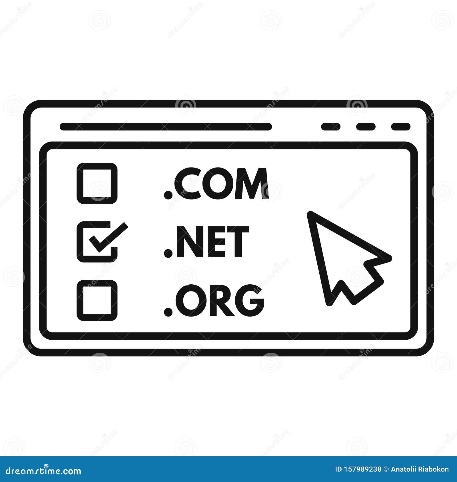 Domain Outline Icon. Simple Linear Element Illustration. Isolated Line ...