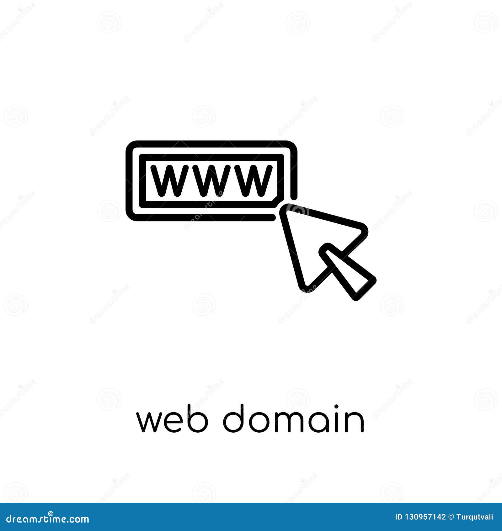 Domain Linear Icon. Modern Outline Domain Logo Concept On White Vector ...