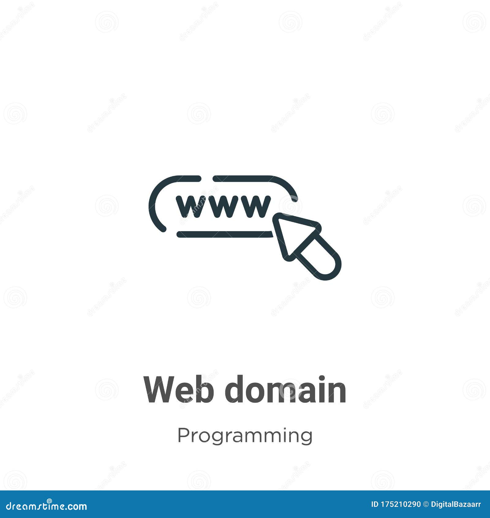 Domain Outline Icon. Simple Linear Element Illustration. Isolated Line ...