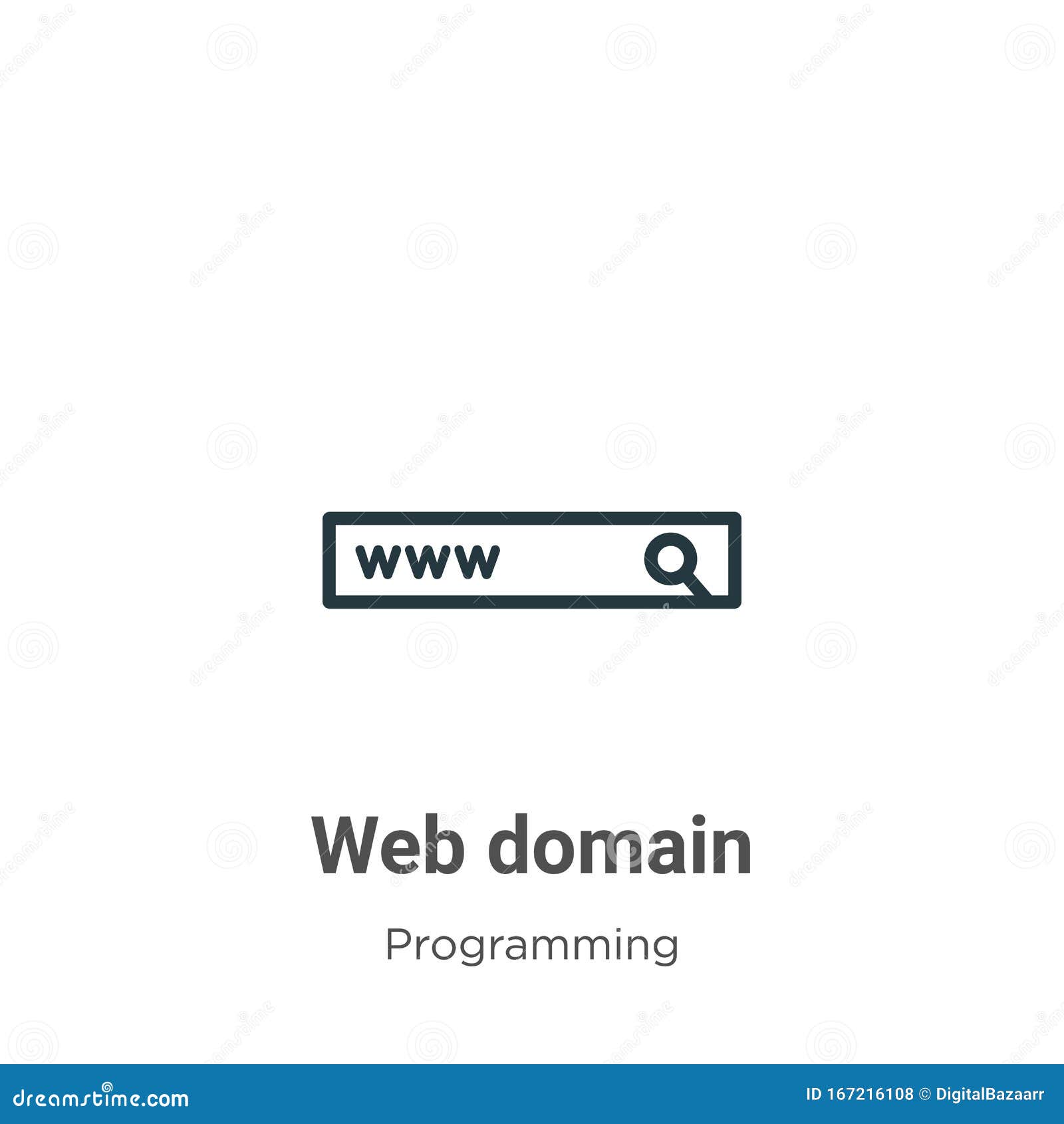 Domain Outline Icon. Simple Linear Element Illustration. Isolated Line ...