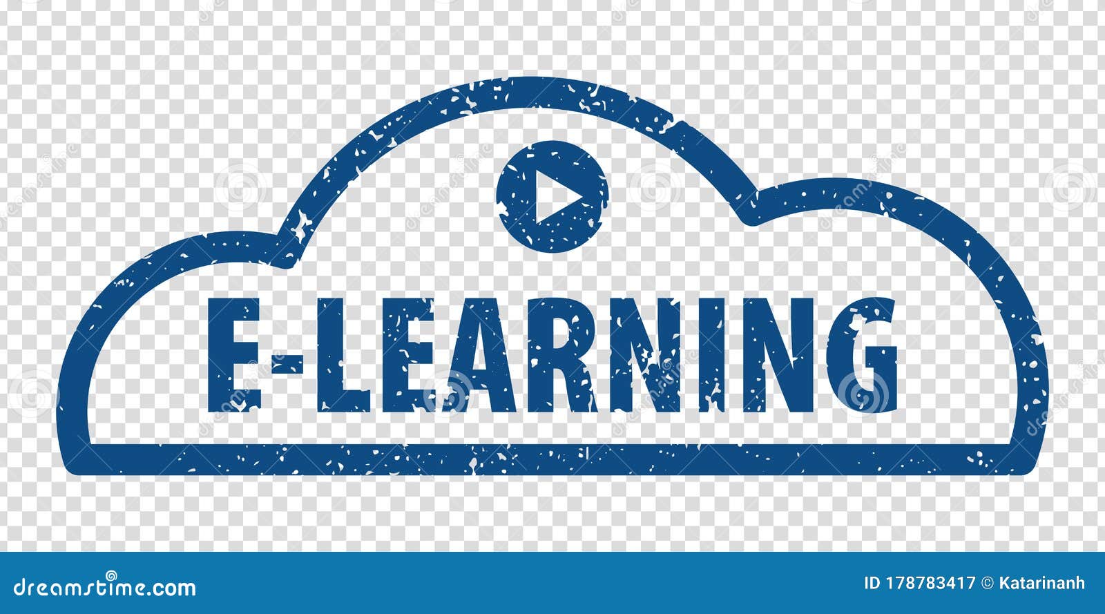 E-learning Creative and Symbolic Logo Design. E-learning Blue Rubber ...