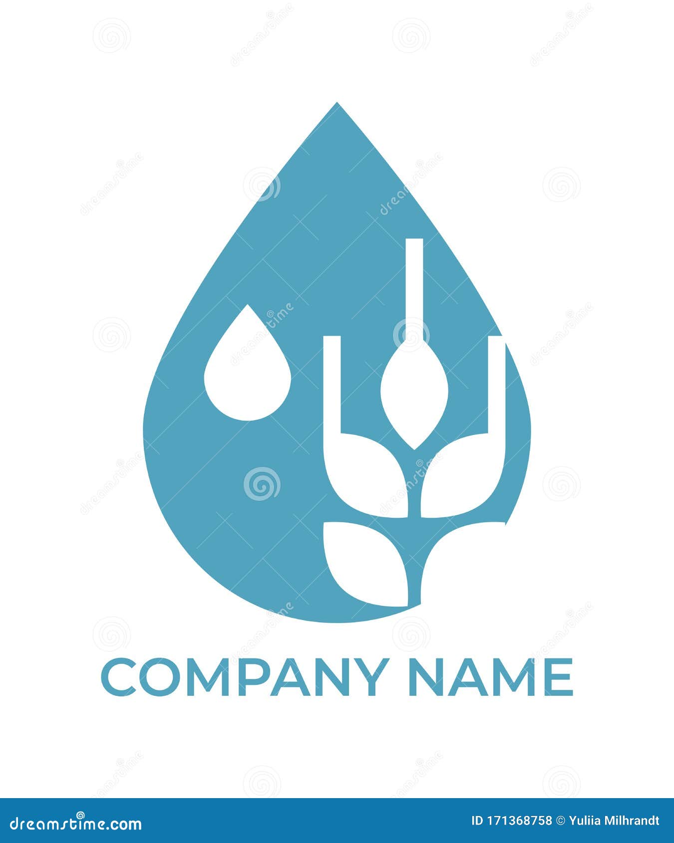 Eco Icon for Logo. Blue Monochrome Vector Isolated Illustration on ...