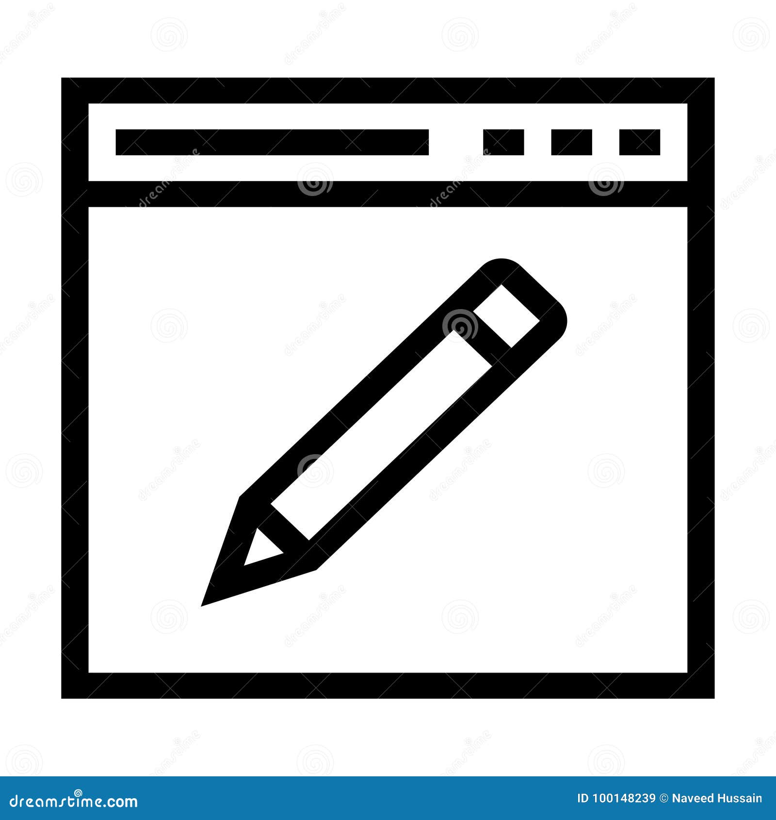 Web edit icon stock vector. Illustration of proofreading - 100148239