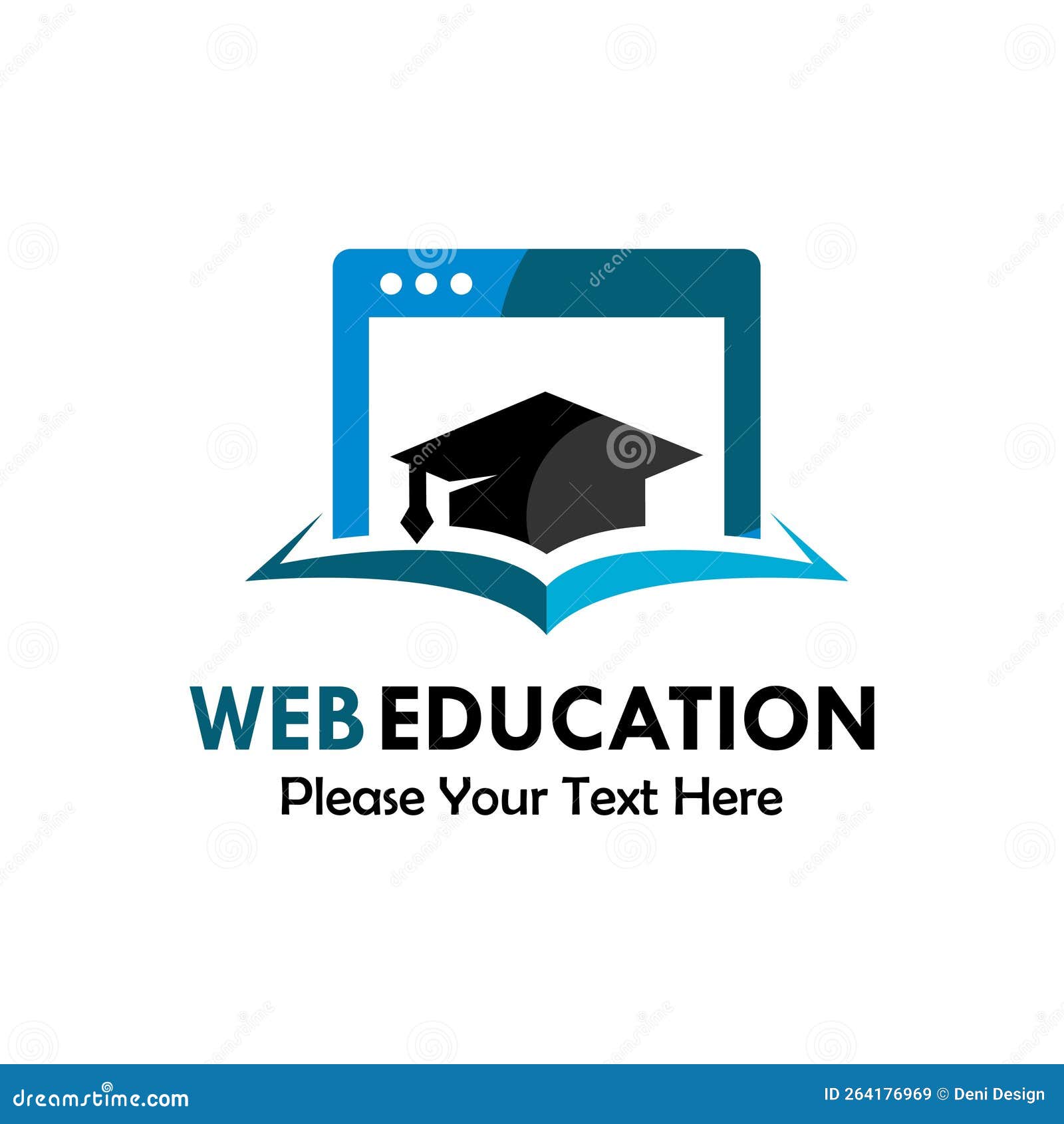 Web education logo stock vector. Illustration of signage - 264176969
