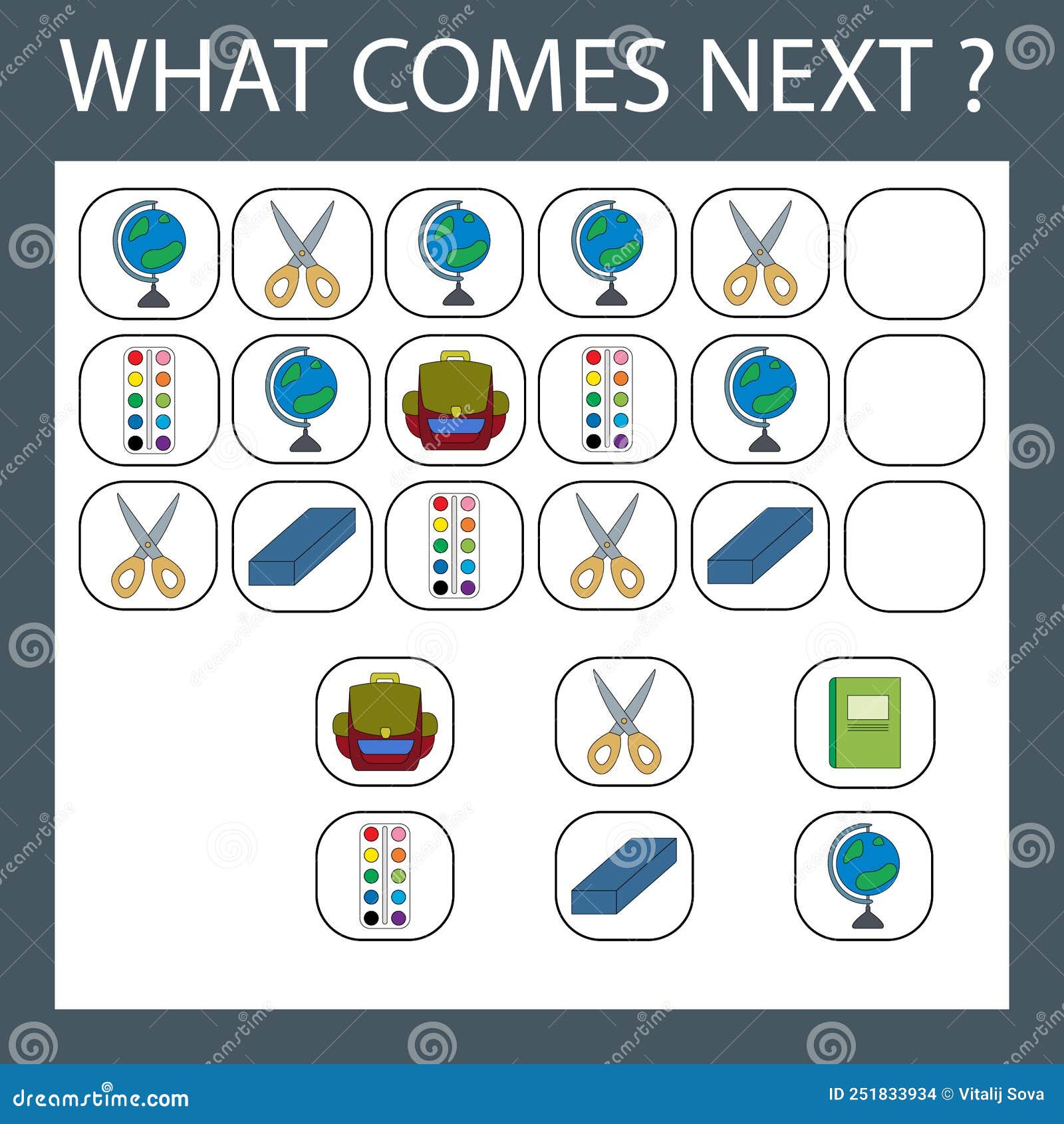 Worksheet vector design stock illustration. Illustration of scissors ...