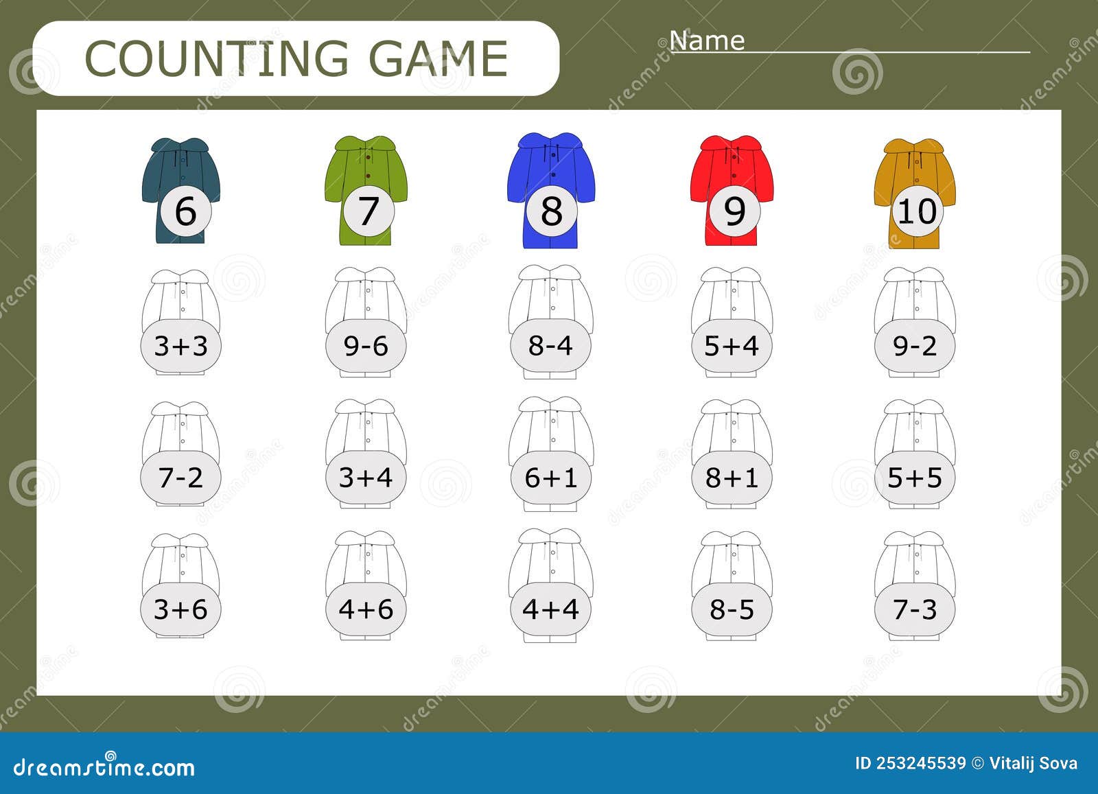 Educational Game for Children Stock Illustration - Illustration of ...