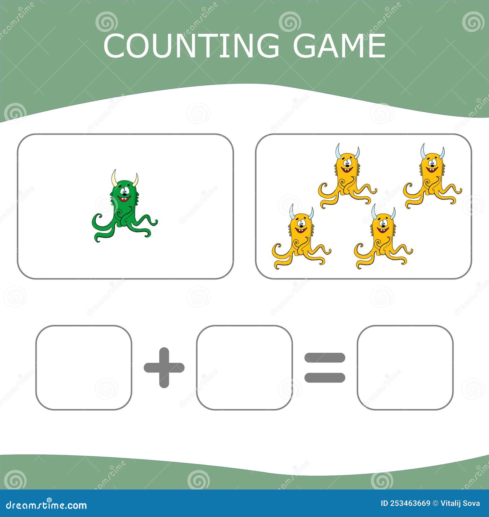 Preschool worksheet stock illustration. Illustration of mathematic ...