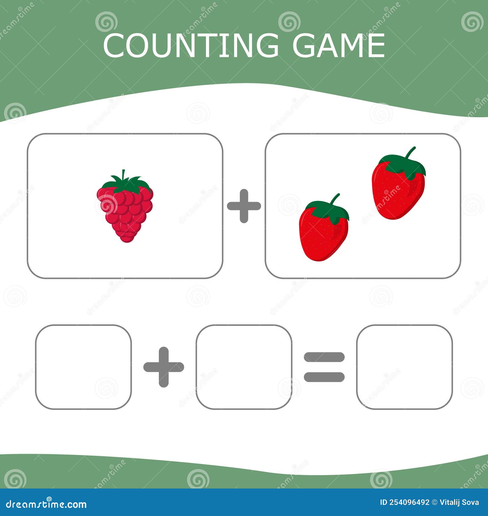 Counting Game stock illustration. Illustration of educational - 254096492