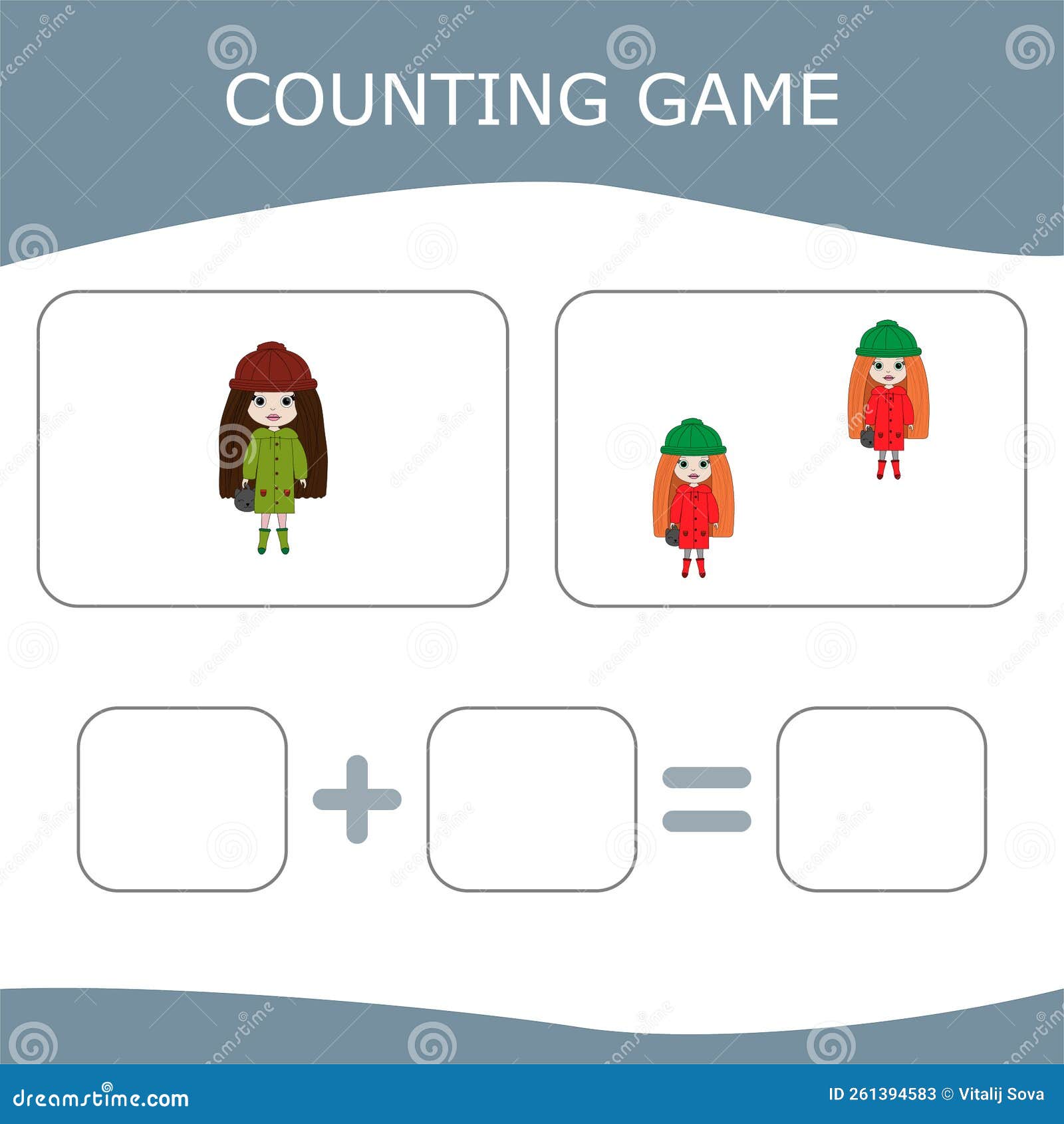 Educational Game for Children Stock Illustration - Illustration of ...