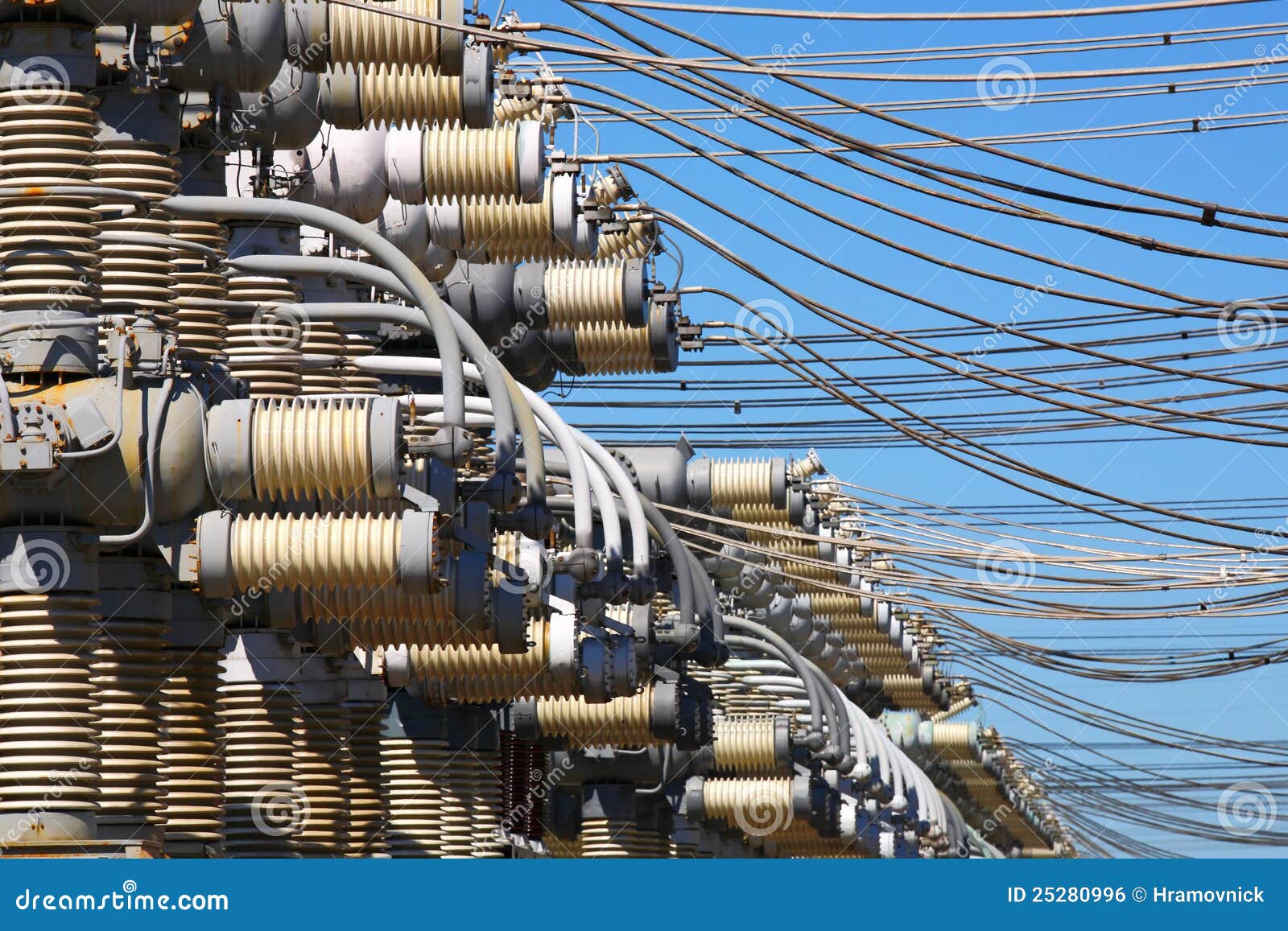 Web of electric wires stock photo. Image of confusion - 25280996