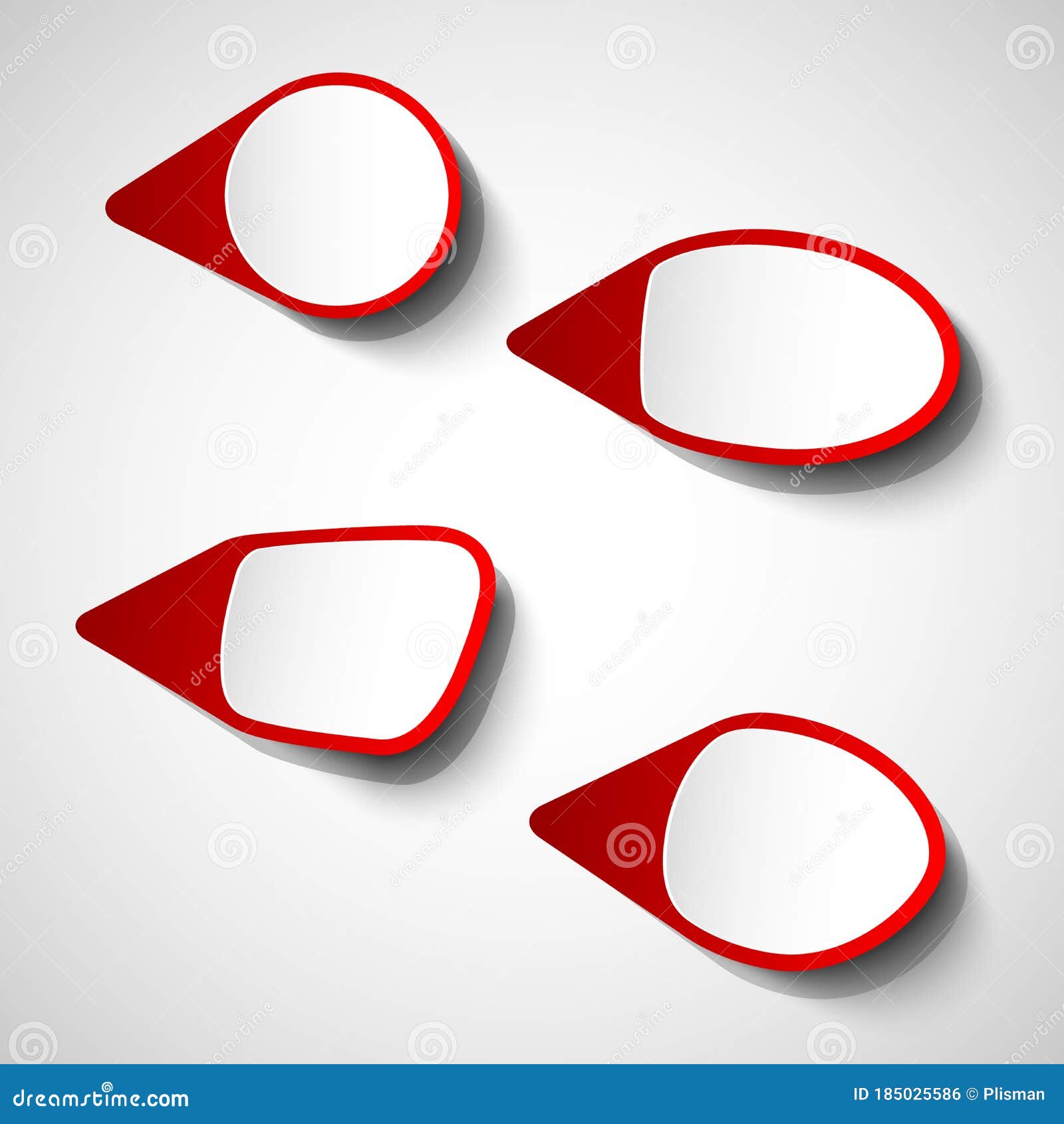 Web Element Atypical Pointers Stickers in Red Design Stock Vector ...