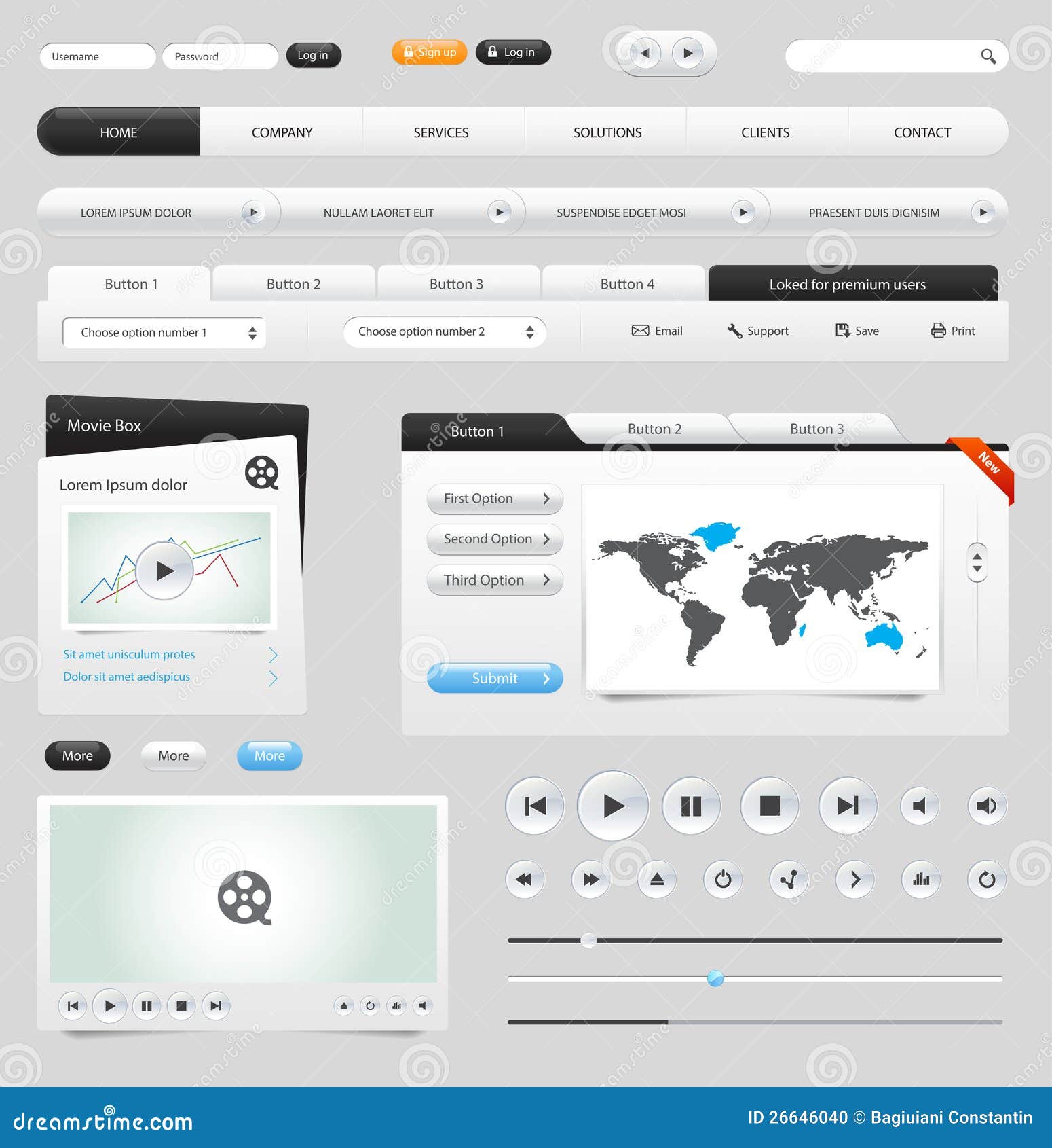 Web Elements stock vector. Illustration of interface - 26646040