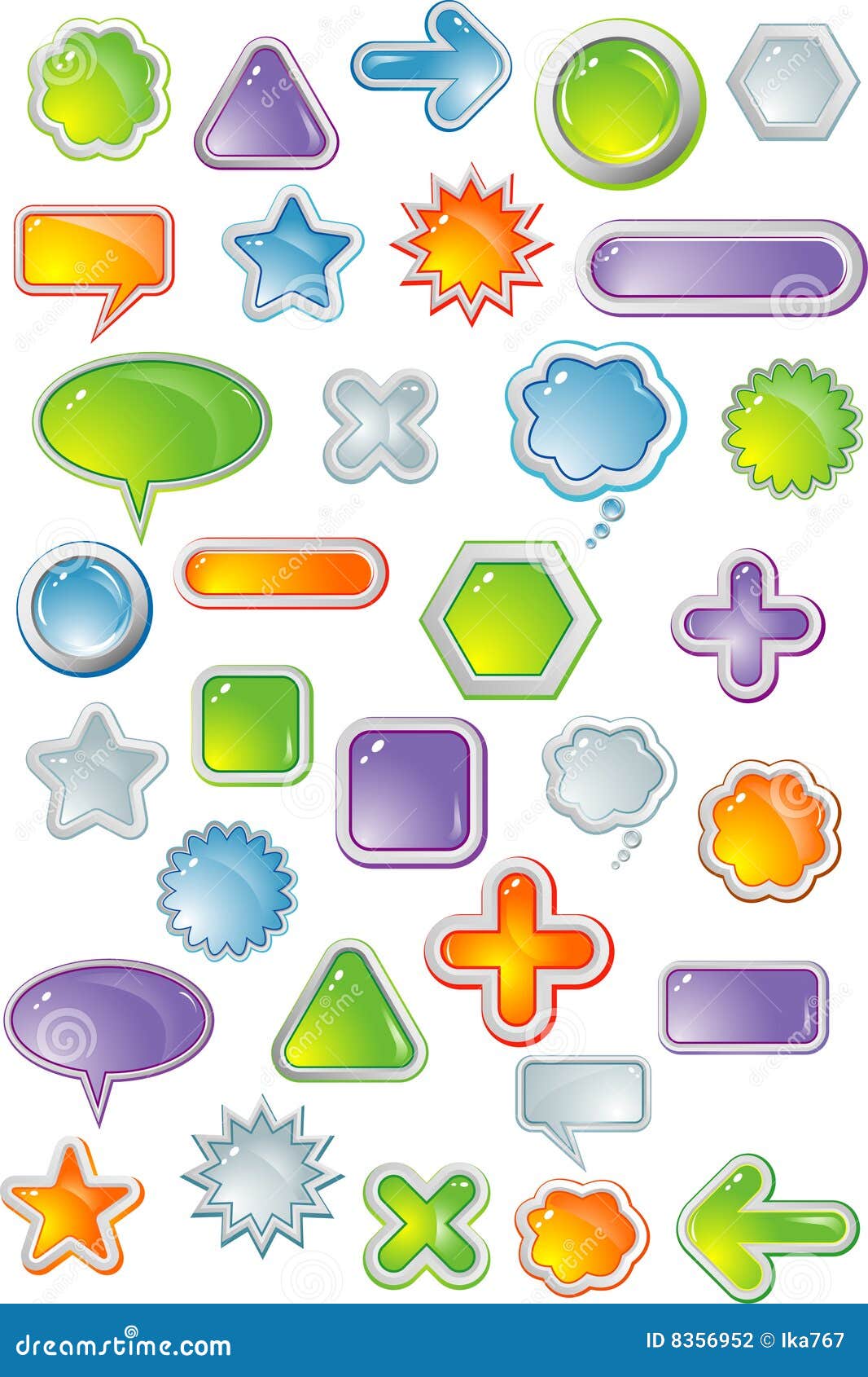 Web elements collection stock vector. Illustration of pink - 8356952