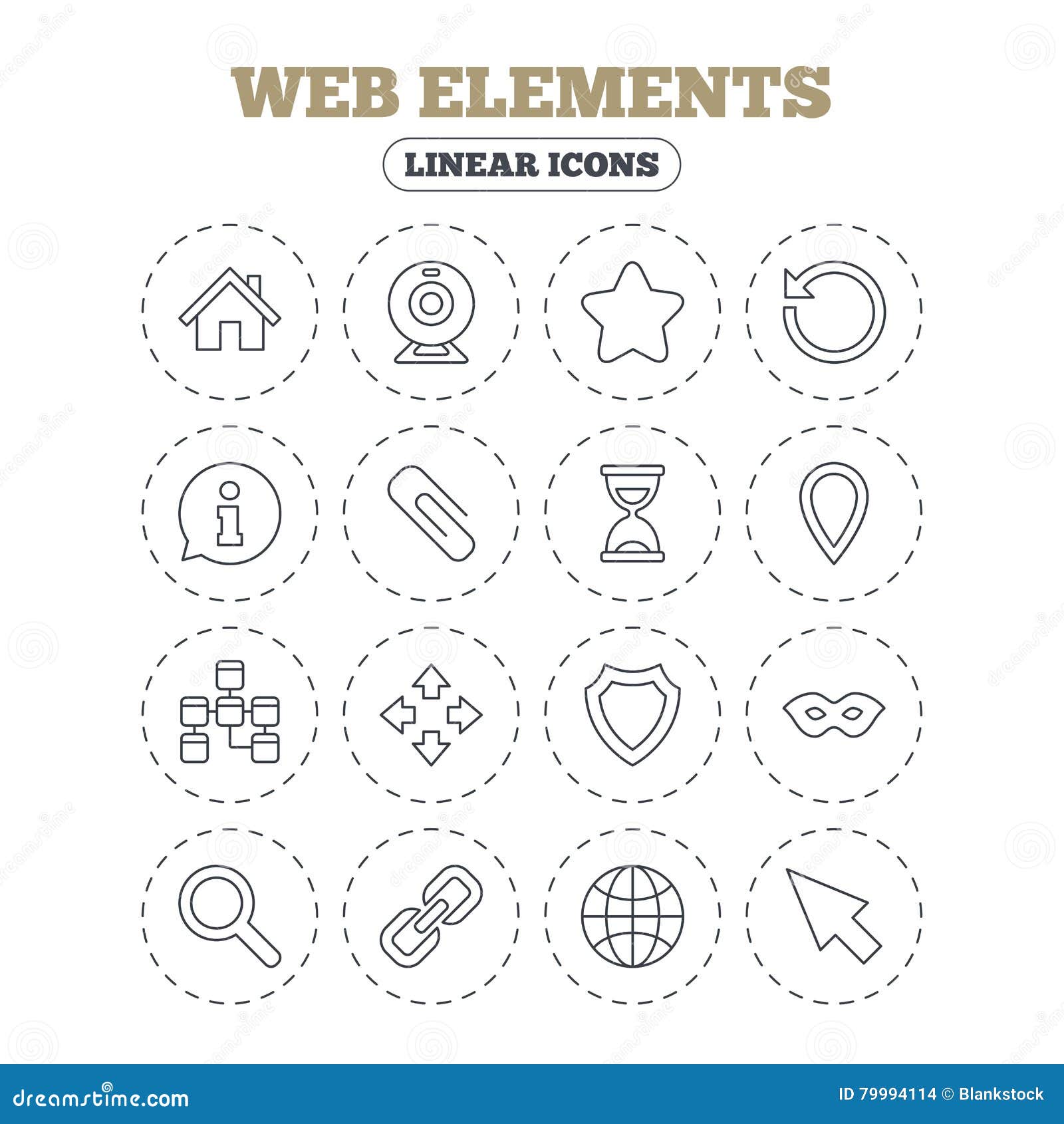 Web Elements Icons. Video and Speech Bubble. Stock Vector ...