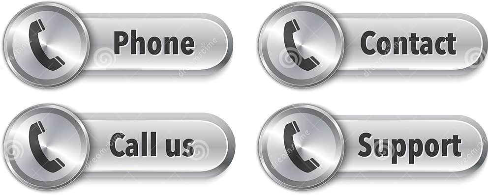 Web Elements with Phone Sign Stock Vector - Illustration of click ...