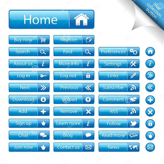 Web Elements Vector Button stock vector. Illustration of download - 30645991