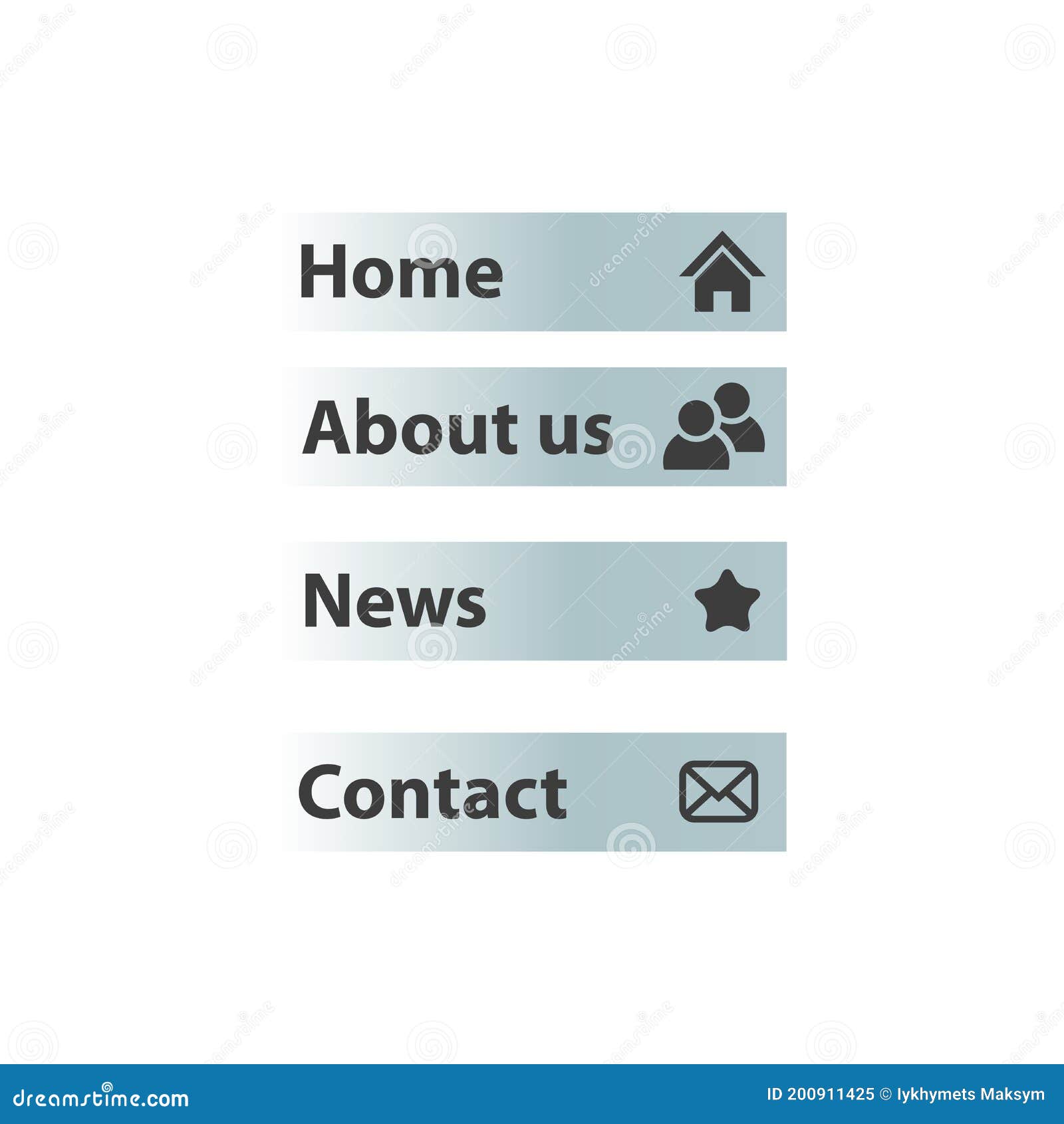 Web Elements Vector Button Set, Stock Vector Illustration Stock Illustration - Illustration of ...