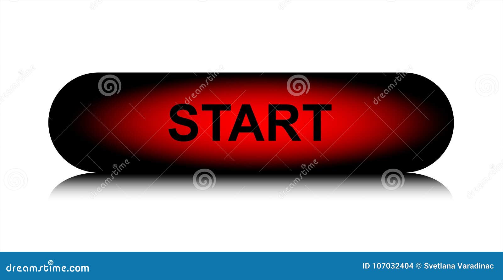 START Colorful Long Round Web Button Stock Vector - Illustration of ...