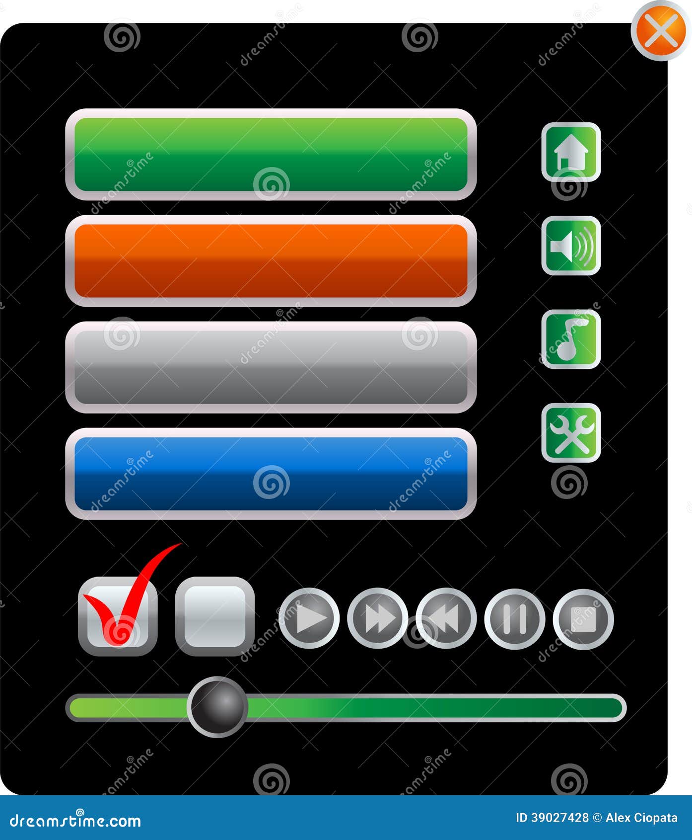 Web elements stock vector. Illustration of home, frame - 39027428