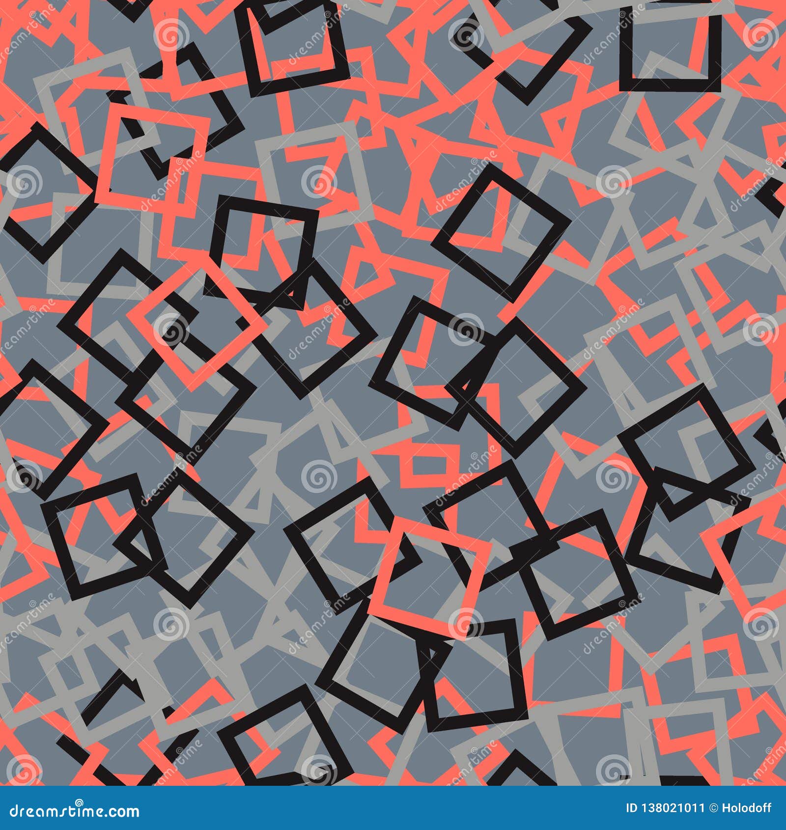 Empty Squares Seamless Pattern. Stock Illustration - Illustration of ...