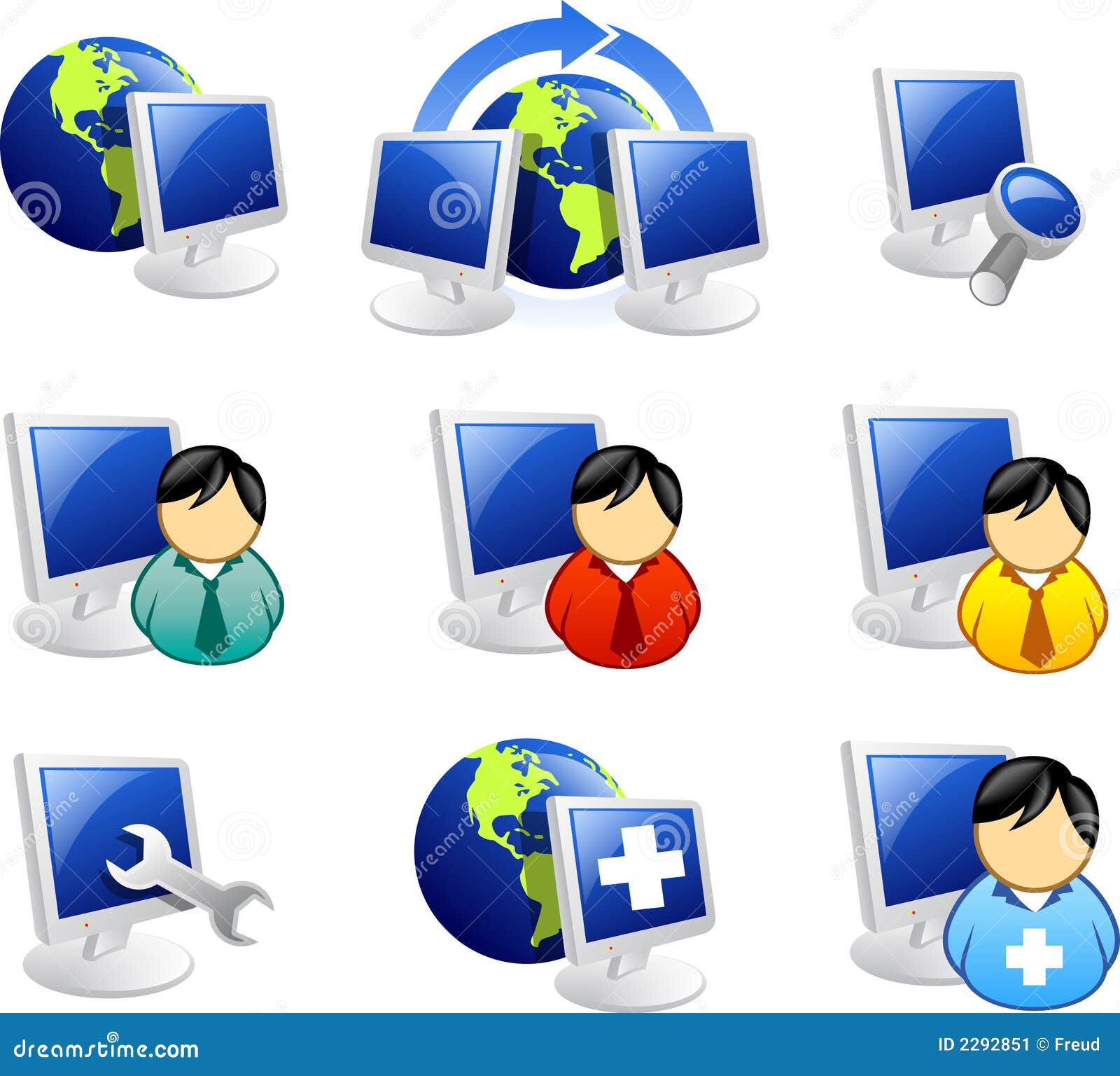 Web en Internet pictogram vector illustratie. Illustration of beheerder ...