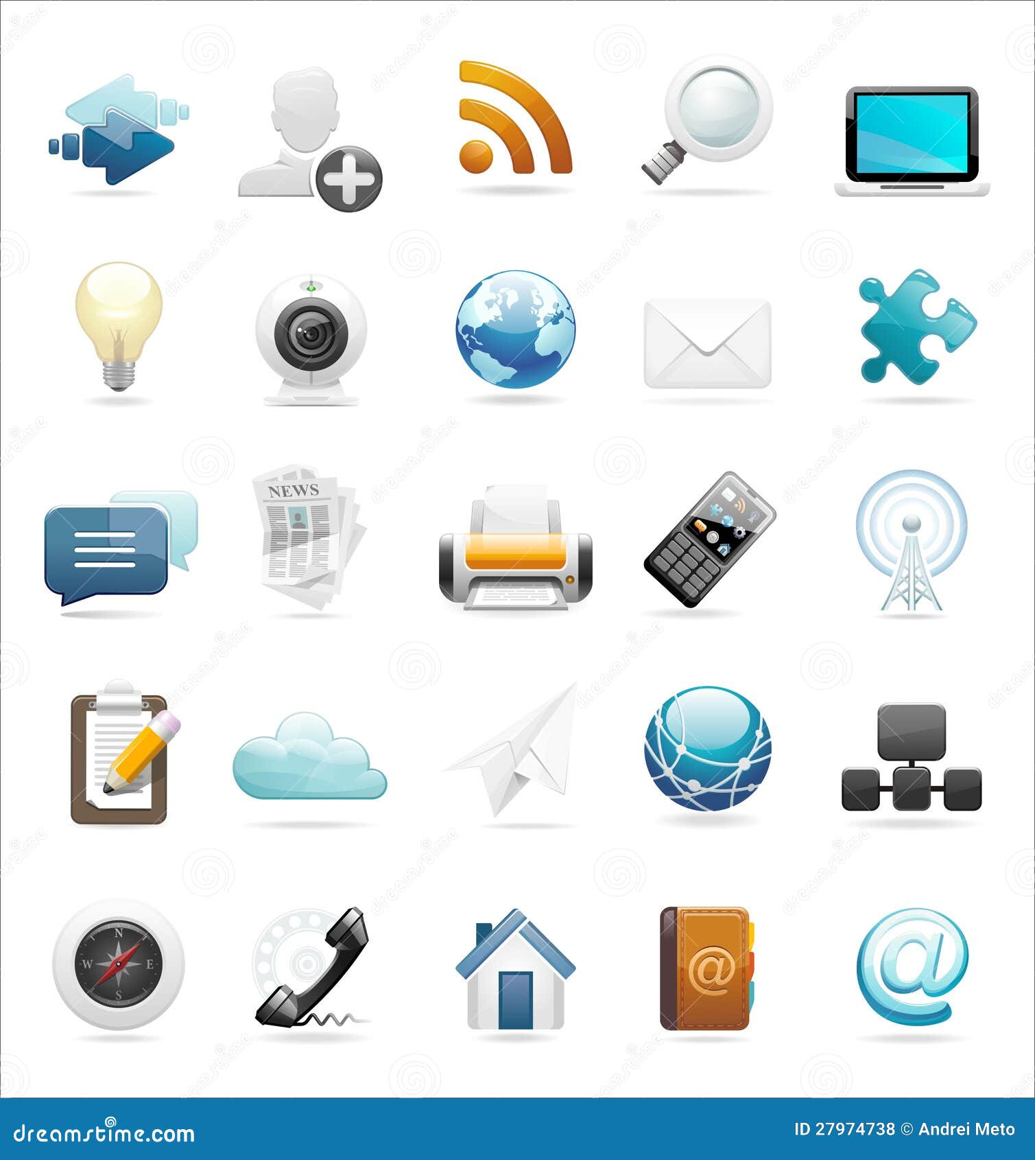 Web En Internet Pictogramreeks Vector Illustratie - Illustration of ...